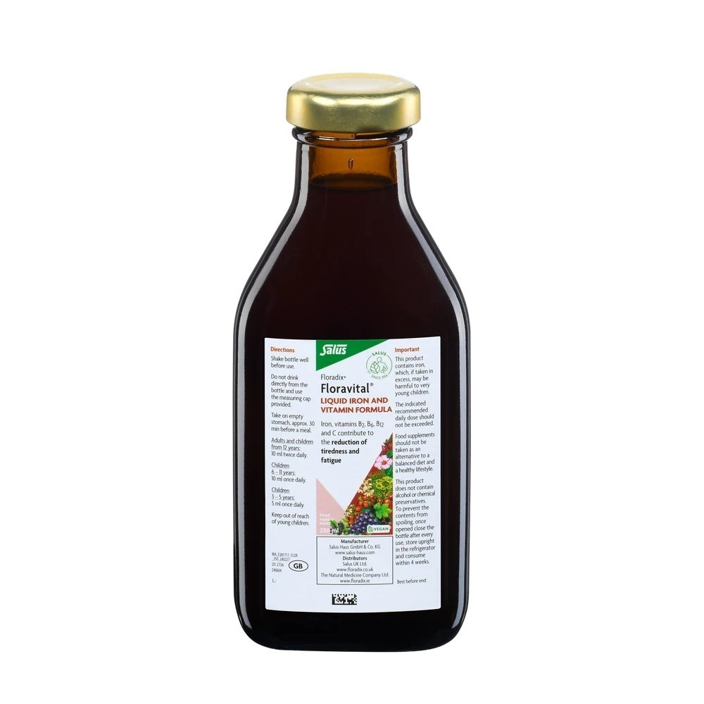 Salus Floravit Liquid Iron Formula with Vitamins | 3 sizes