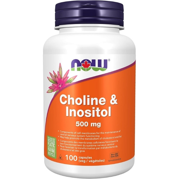NOW Choline & Inositol 500 mg | Brain & Liver Support