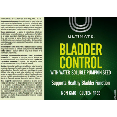 Ultimate Bladder Control Pumpkin Seed Extract Capsules | Good 'n' Natural