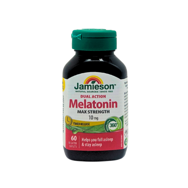 Jamieson Natural Sources Max Melatonin 10 mg Dual Action Better Sleep