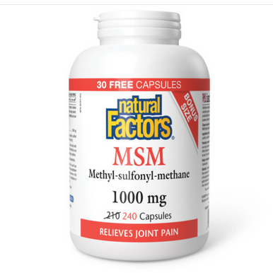 Natural Factors MSM Methyl-Sulfonyl-Methane 1000 mg Capsule