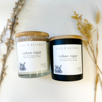 GNN Hand Crafted Candles Cuban Cigar - Good + Natural