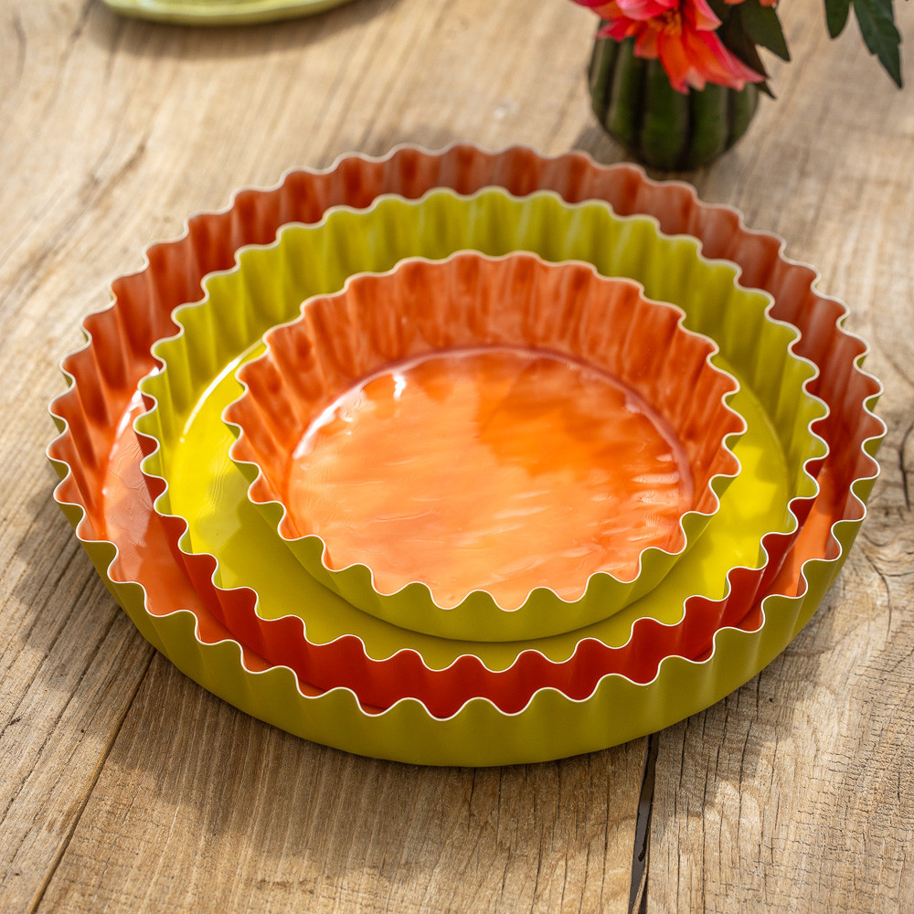 Oaxaca Market Fluted Metal Trays | Sarah Raven