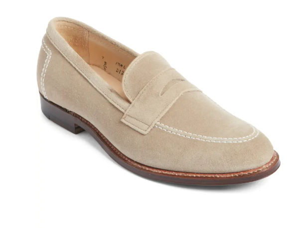 Alden -LIMITED EDITION SPRUCE ST. PENNY SLIP ON Milkshake suede #D2226 ...