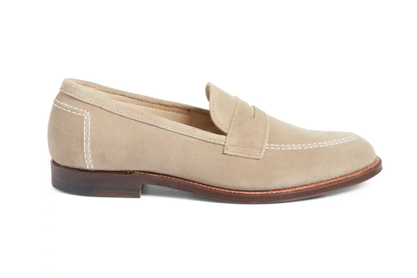 Alden -LIMITED EDITION SPRUCE ST. PENNY SLIP ON Milkshake suede #D2226 ...
