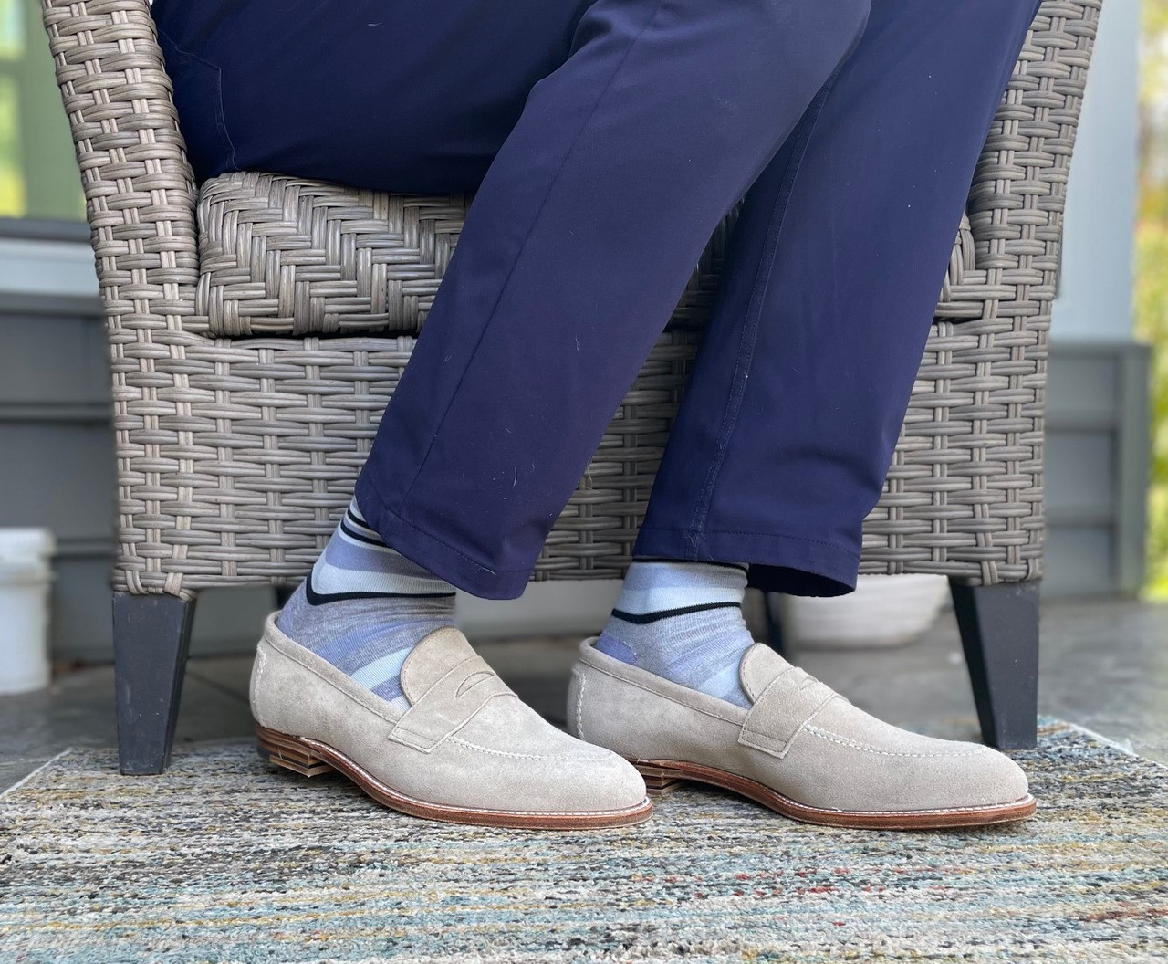 Alden -LIMITED EDITION SPRUCE ST. PENNY SLIP ON Milkshake suede #D2226 ...