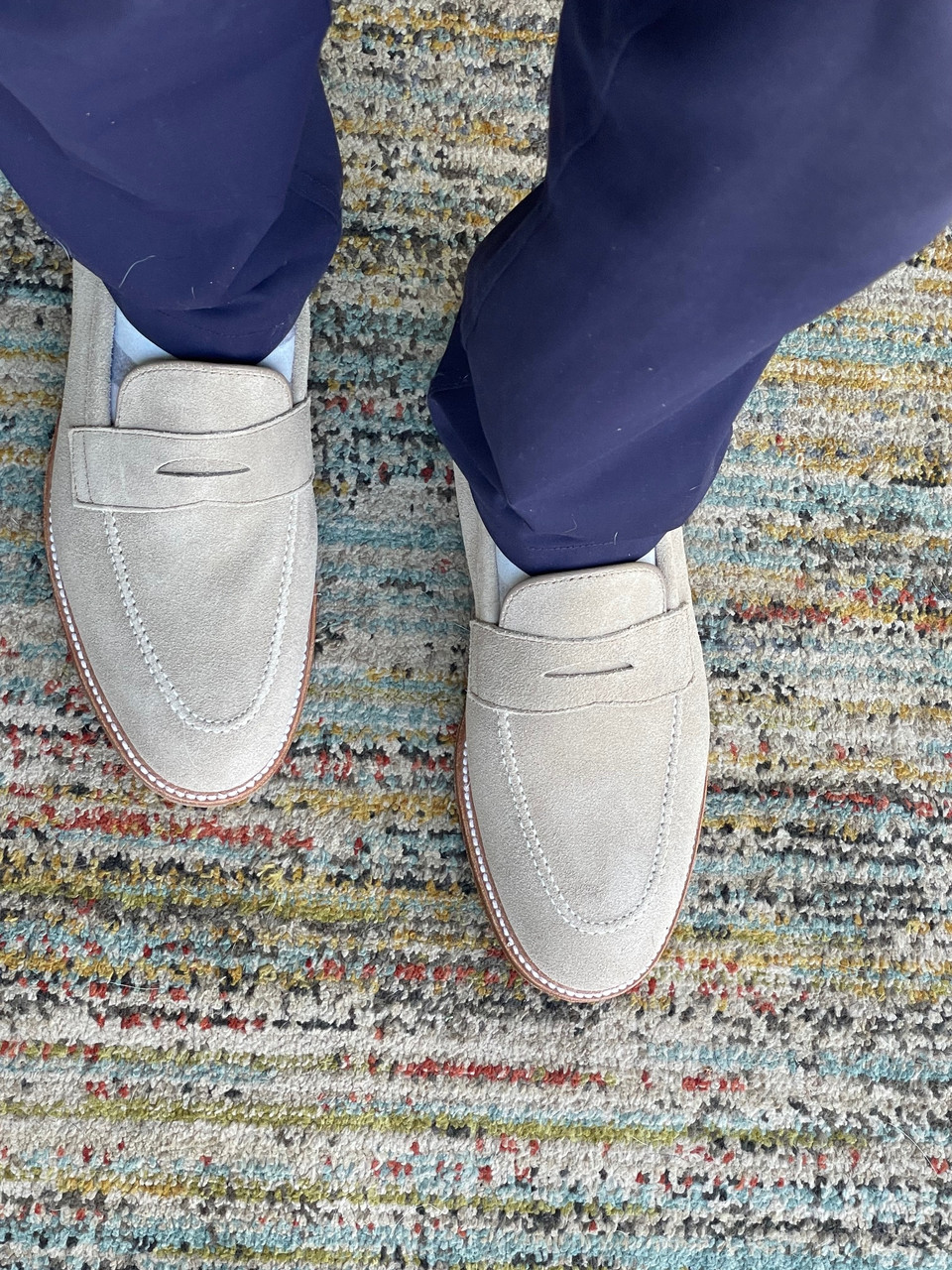 Alden -LIMITED EDITION SPRUCE ST. PENNY SLIP ON Milkshake suede #D2226 ...