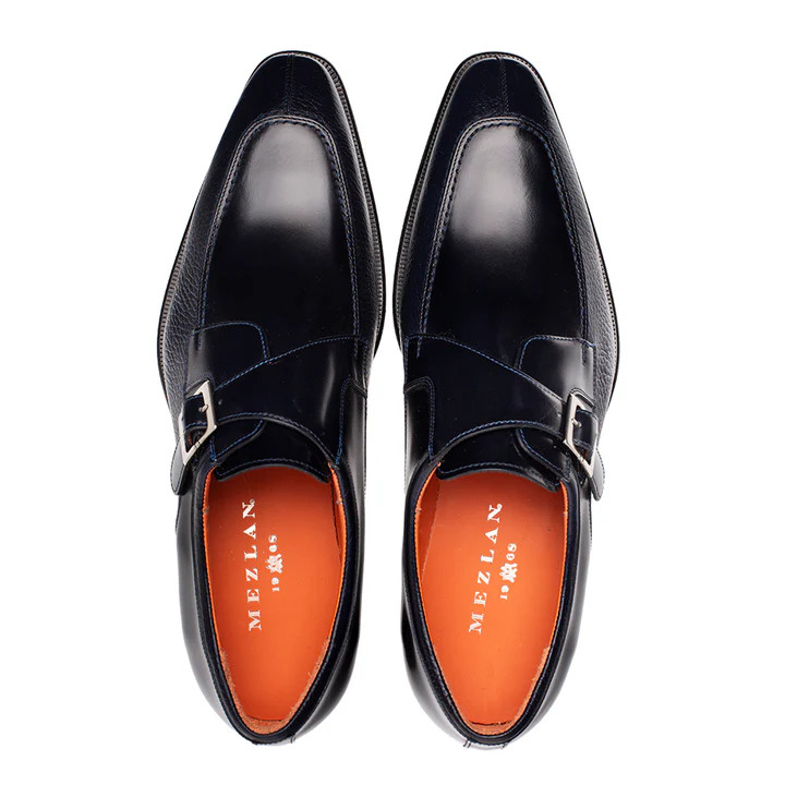 Mezlan PEGO MONK STRAP Blue - Sherman Brothers Inc