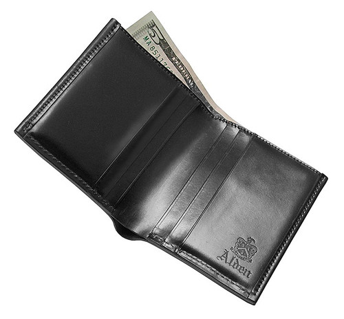 Alden Handmade Wallet in Genuine Horween Black Shell Cordovan - Sherman ...