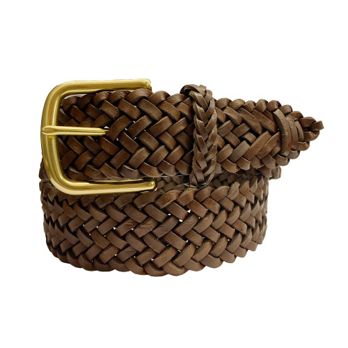 Sherman Brothers Conrad Hand Braided Leather Belt Old Briar - Sherman ...