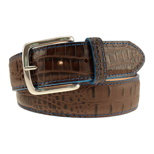 Sherman Brothers Travis Belt Briar w/ Blue Edge Croco - Sherman ...