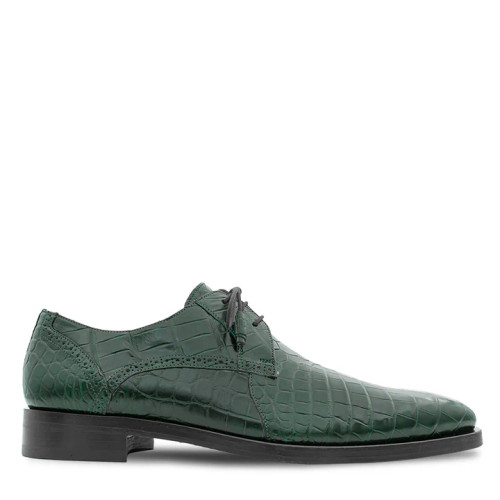 Mezlan Men's Dandy Alligator Lace Up Forest Green - Sherman Brothers Inc