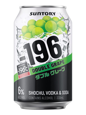 Buy SUNTORY -196 SHOCHU VODKA DOUBLE GRAPE CANS 330ML 24PK Online | GoodDrop
