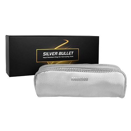 Silver Bullet Heat Resistant Pouch - Textured Silver - Vivo Hair Salon ...