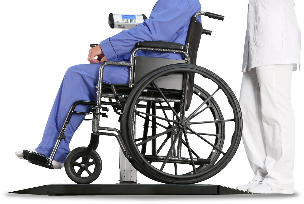 Cardinal Detecto 6550-C-AC Wheelchair Scale, With BT/WIFI, 1000 lb x 0. ...