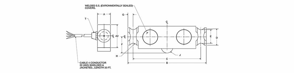 Sensortronics VPG 65040S-25k Double Ended Beam Load Cell | Scales Plus