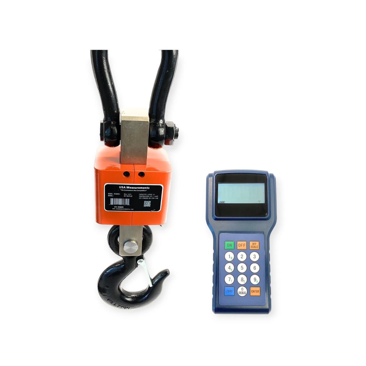 USA Measurements Big Lift US-BLW-20K Wireless Crane Scale w/ Wireless ...