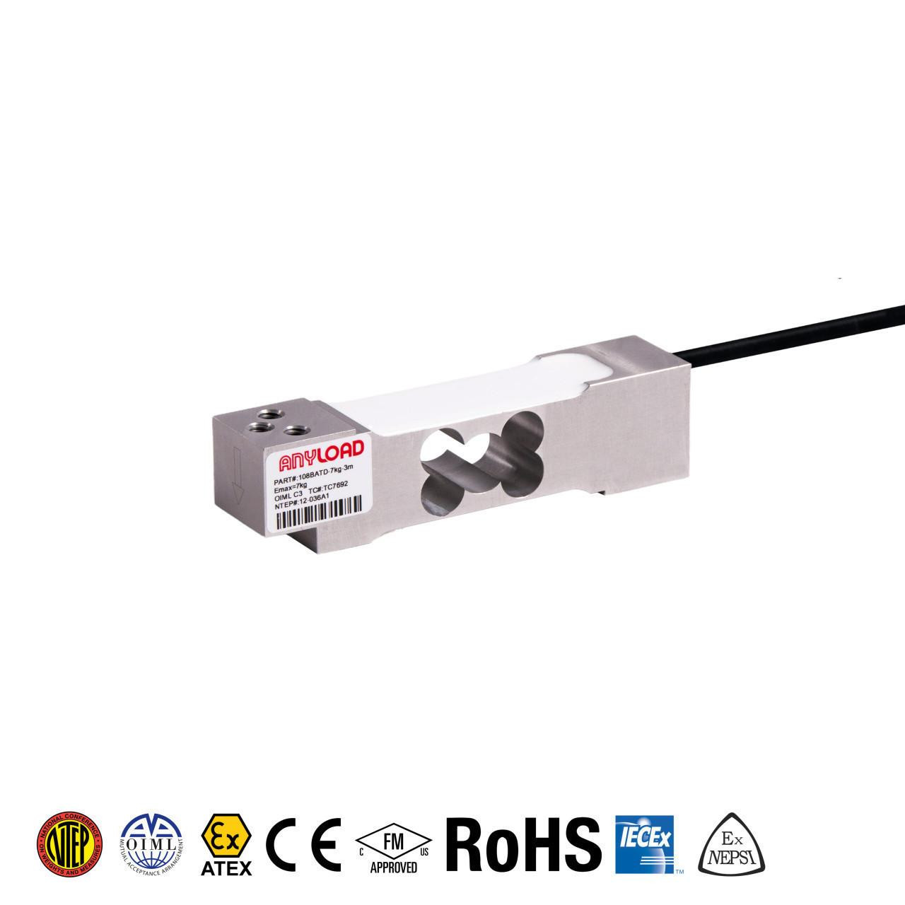 Anyload 108JA-150kg-21 Single Point Load Cell, 150kg, NTEP | Scales Plus