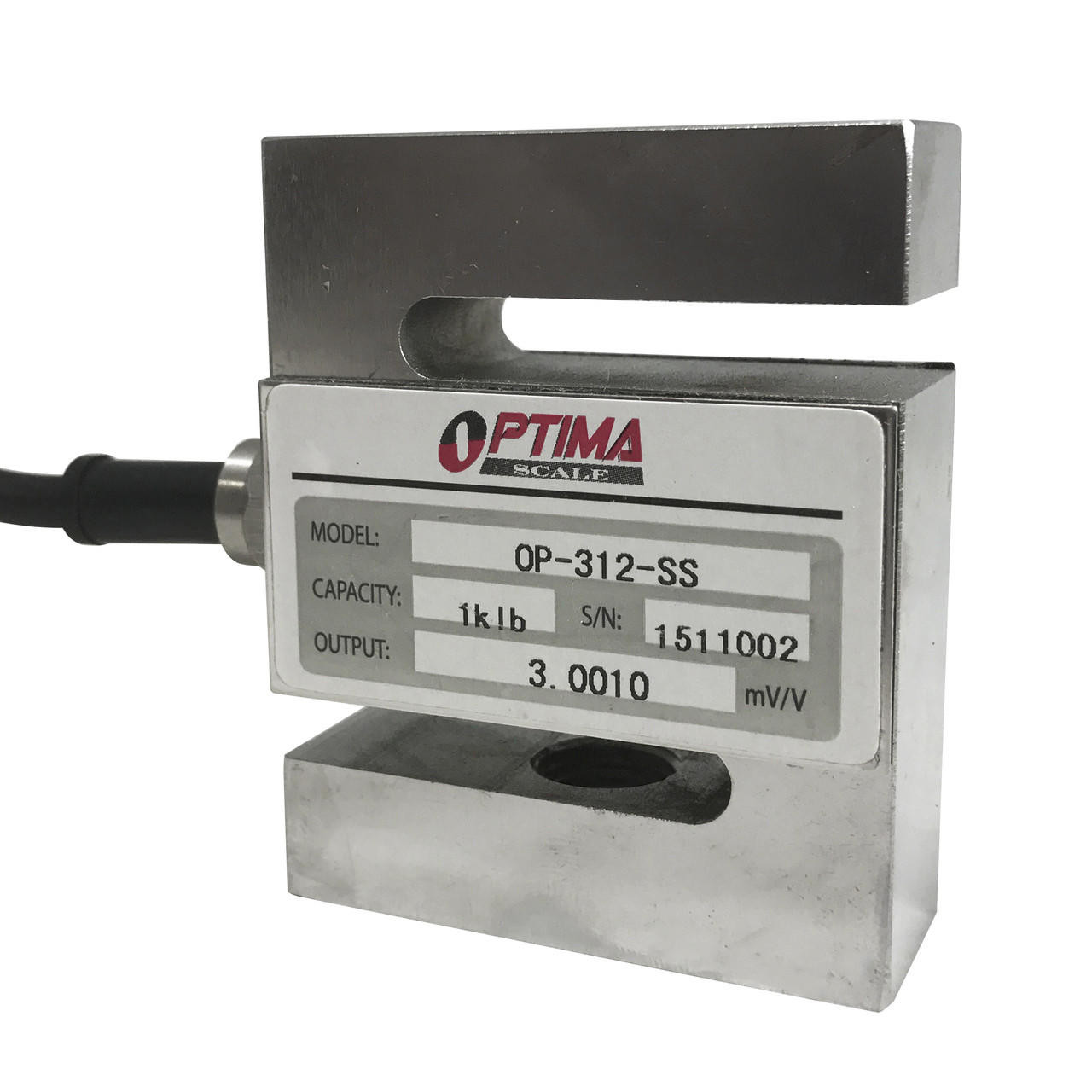Optima OP-312-SS-0.2 200 lb S-Beam Load Cell - Scales Plus