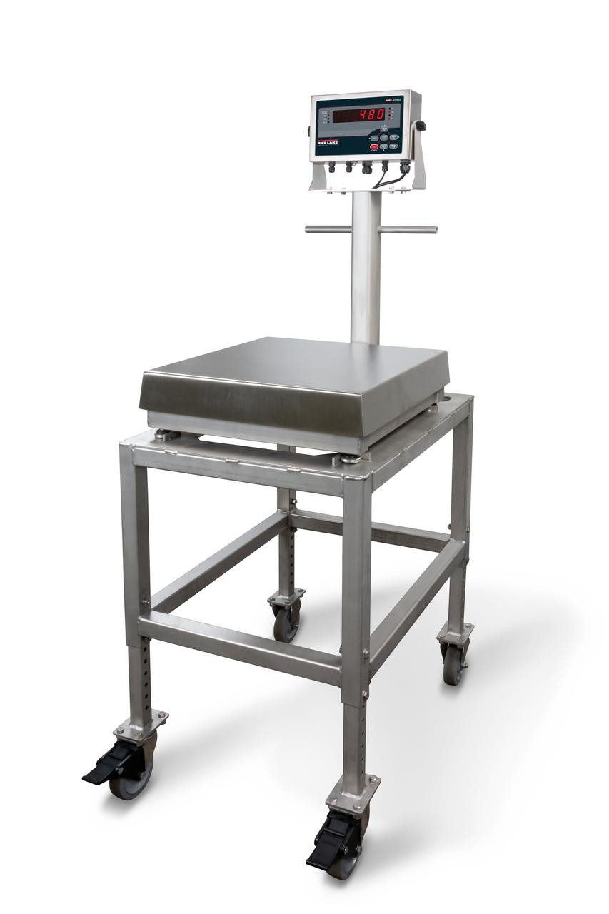 Rice Lake BenchMark 18 x 18 Stainless Steel Mobile Scale Cart - Scales Plus