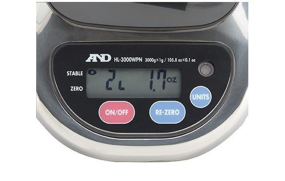 A&D Weighing HL-3000WPN Portable Washdown Balance | Scales Plus