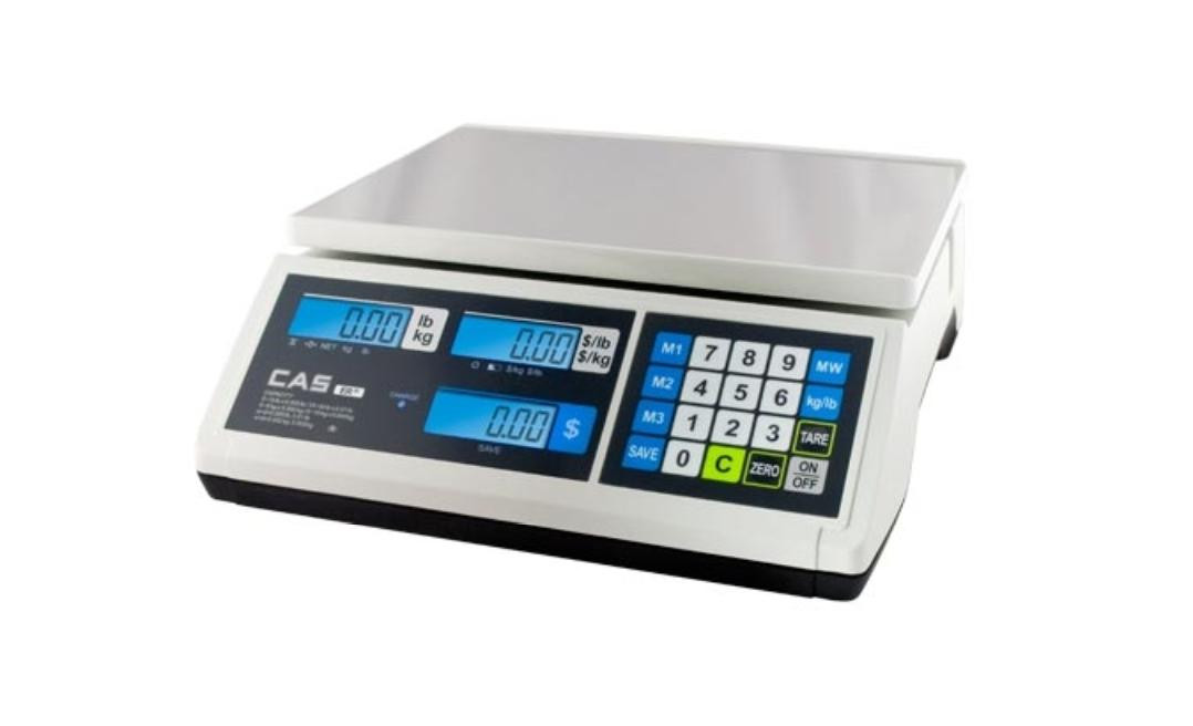 CAS ERJR-30L Dual Range Price Computing Scale, 15/30 lb x 0.005/0.01 lb ...