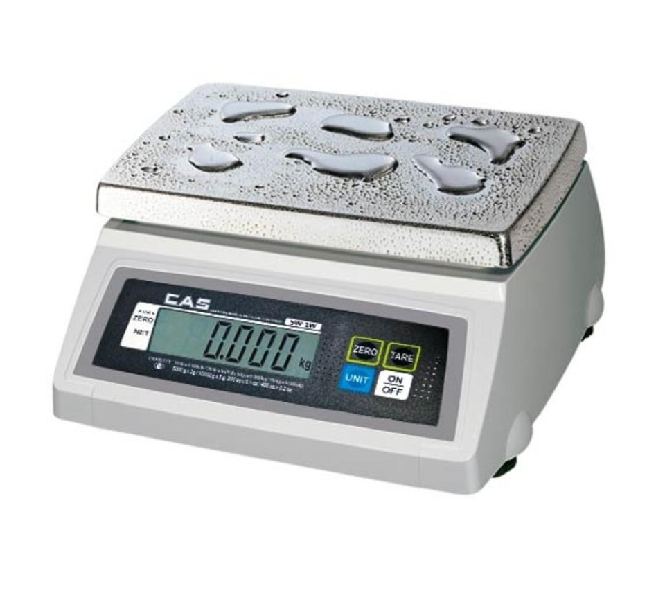 CAS SW-1W10DD Dual Range Portion Control Washdown Scale, 4/10 lb x 0. ...