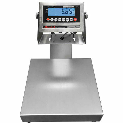 Optima Scale OP-915SS-HP-60 Stainless Steel Bench Scale 10" x 10", 60 ...