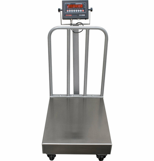 Optima Scale OP-915BW-2424-500 Portable Bench Scale with Casters 24" x ...