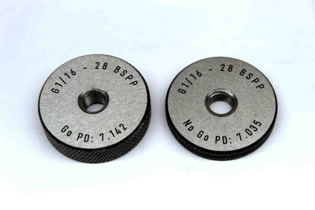 NEW G 1/16 28 BSPP SOLID Thread Ring Gage | MS6980LZ | M & J Tooling LLC