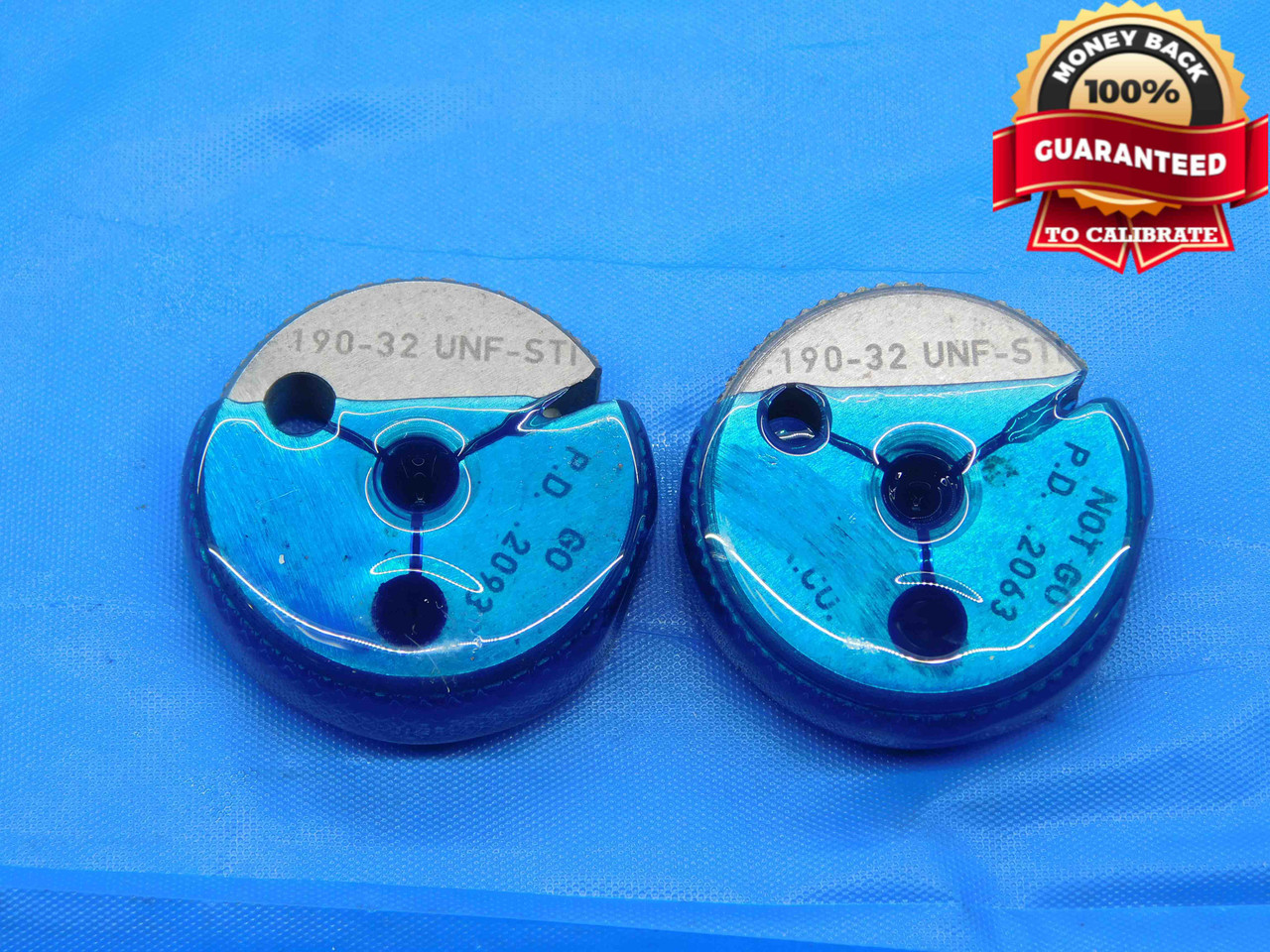10 32 UNF STI HELICOIL THREAD RING GAGES #10 .190 GO NO GO PD'S = .2093 ...