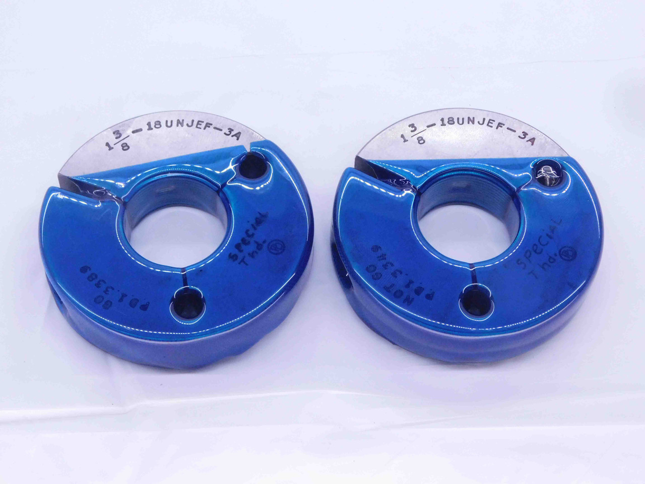 1 3/8 18 UNJEF 3A SPECIAL THREAD RING GAGES 1.375 GO NO GO PDS= 1.3389 ...