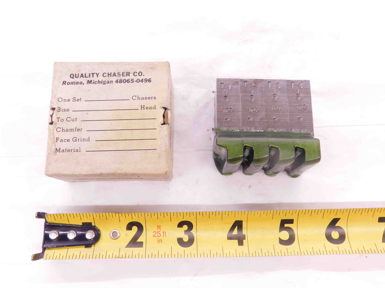 4pc NEW QUALITY CHASER 1/8 27 NPT GEOMETRIC DIE CHASER 5 HOOK 45 DEGREE ...