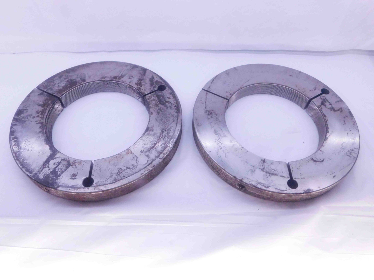 5 5/8 16 UNJ 3A LEFT HAND THREAD RING GAGES 5.625 GO NO GO PDS= 5.5844 ...
