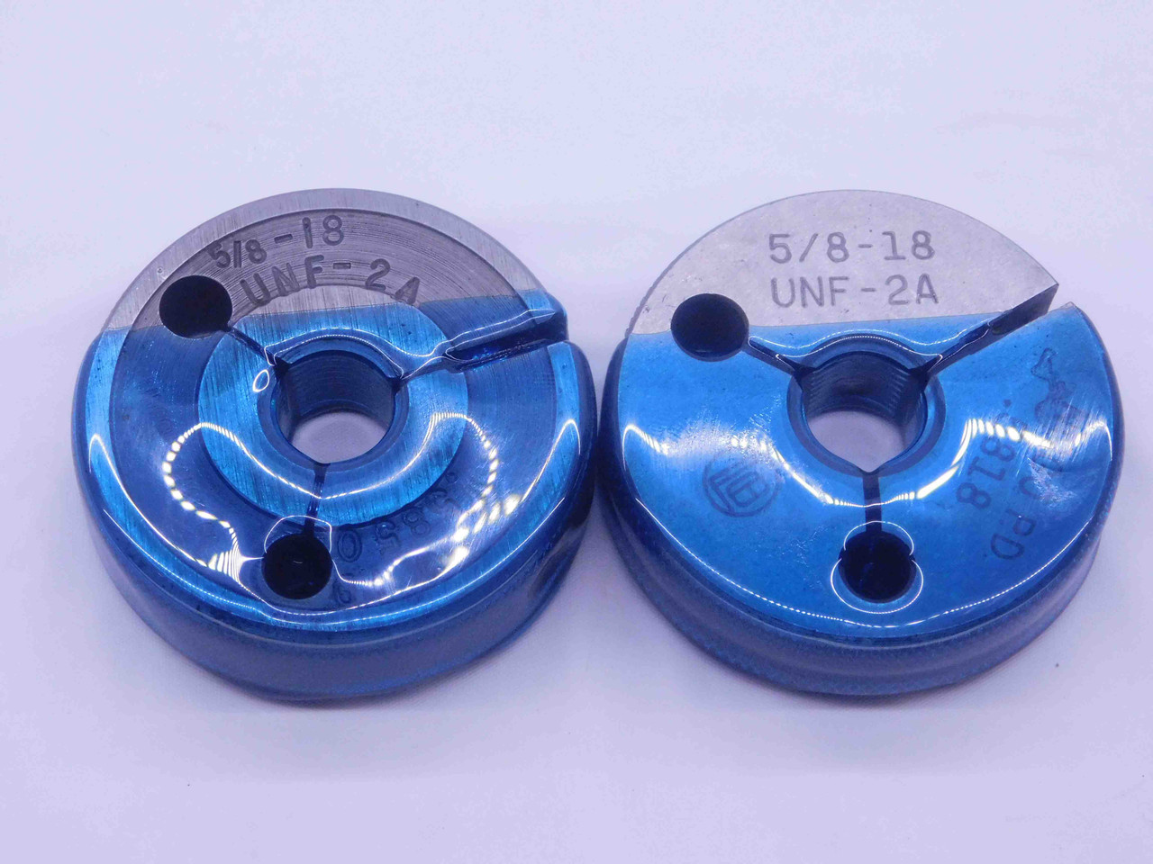 5/8 18 UNF 2A SPECIAL THREAD RING GAGES .625 GO NO GO P.D.'S = .5850 ...