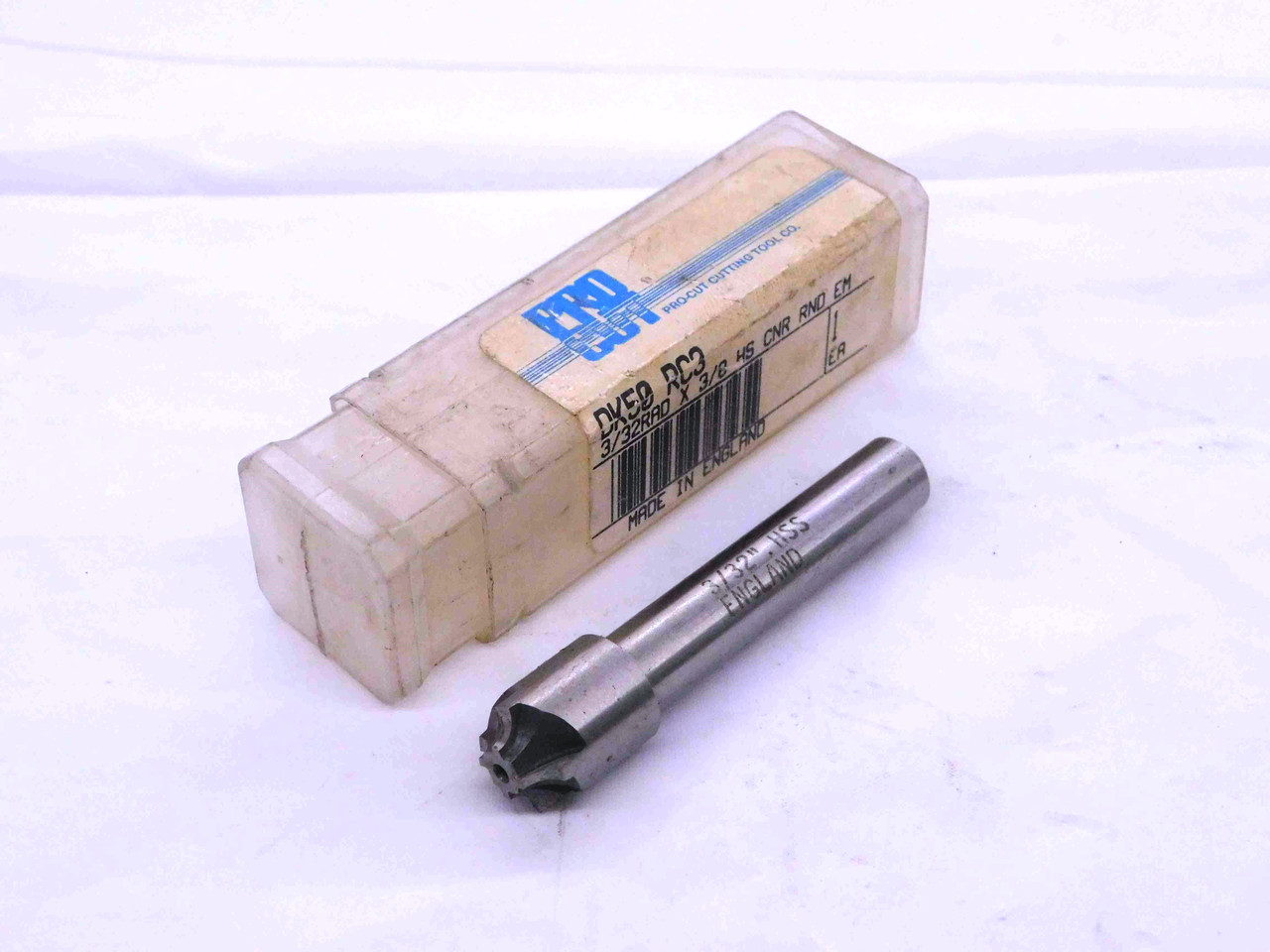 PRO CUT 1/4 X 1/2 O.D. 3/32 RADIUS CORNER ROUNDING HSS END MILL 3/8 ...