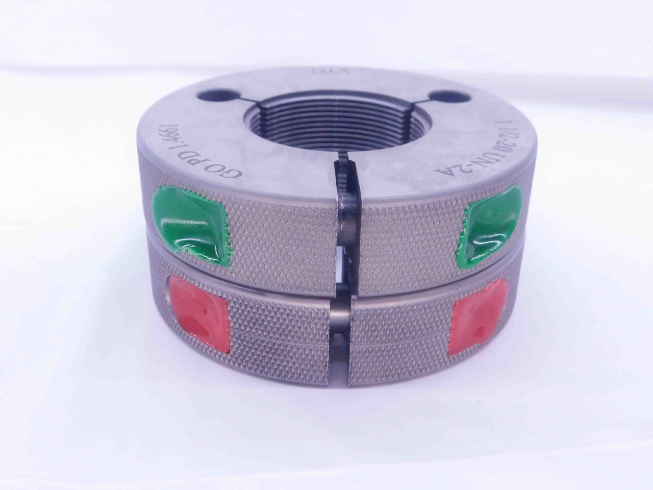 NEW 1 1/2 20 UN 2A VERMONT THREAD RING GAGES 1.5 GO NO GO PD'S = 1.4661 ...