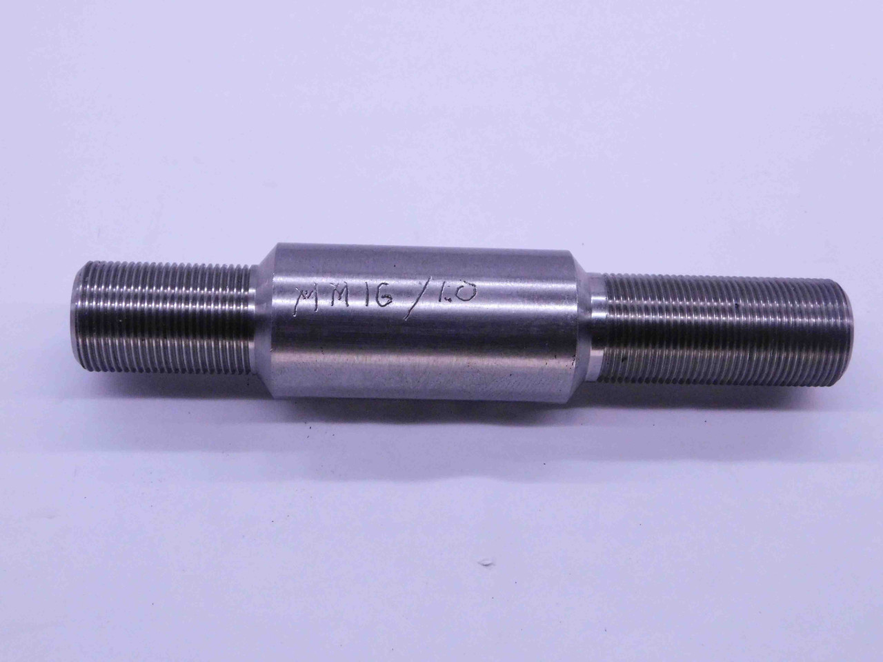SHOP MADE M16 X 1 THREAD PLUG GAGE 16 1.0 GO NO GO P.D.'S = .6004 ...
