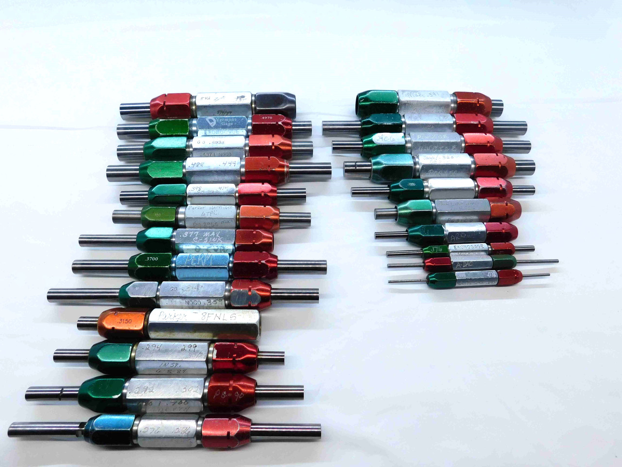 20pcs LOT OF ASSORTED PIN PLUG GAGES GO NO GO HANDLES INSPECTION CHECK ...