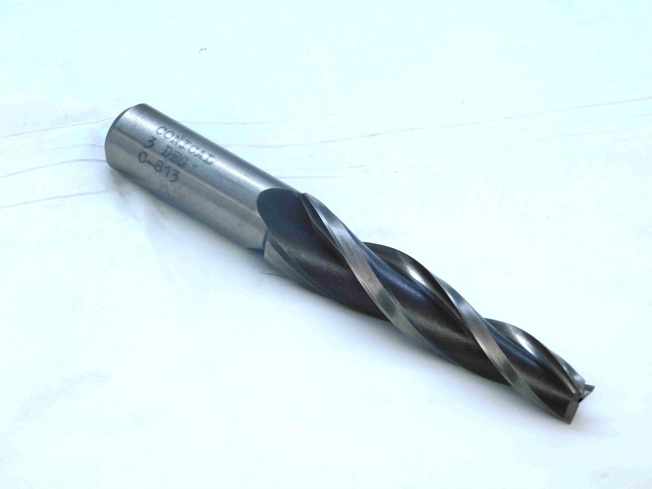 CONICAL 1/2 - 13/16 O.D. 3 DEGREE TAPERED HSS END MILL 3/4 SHANK 3 FL C ...