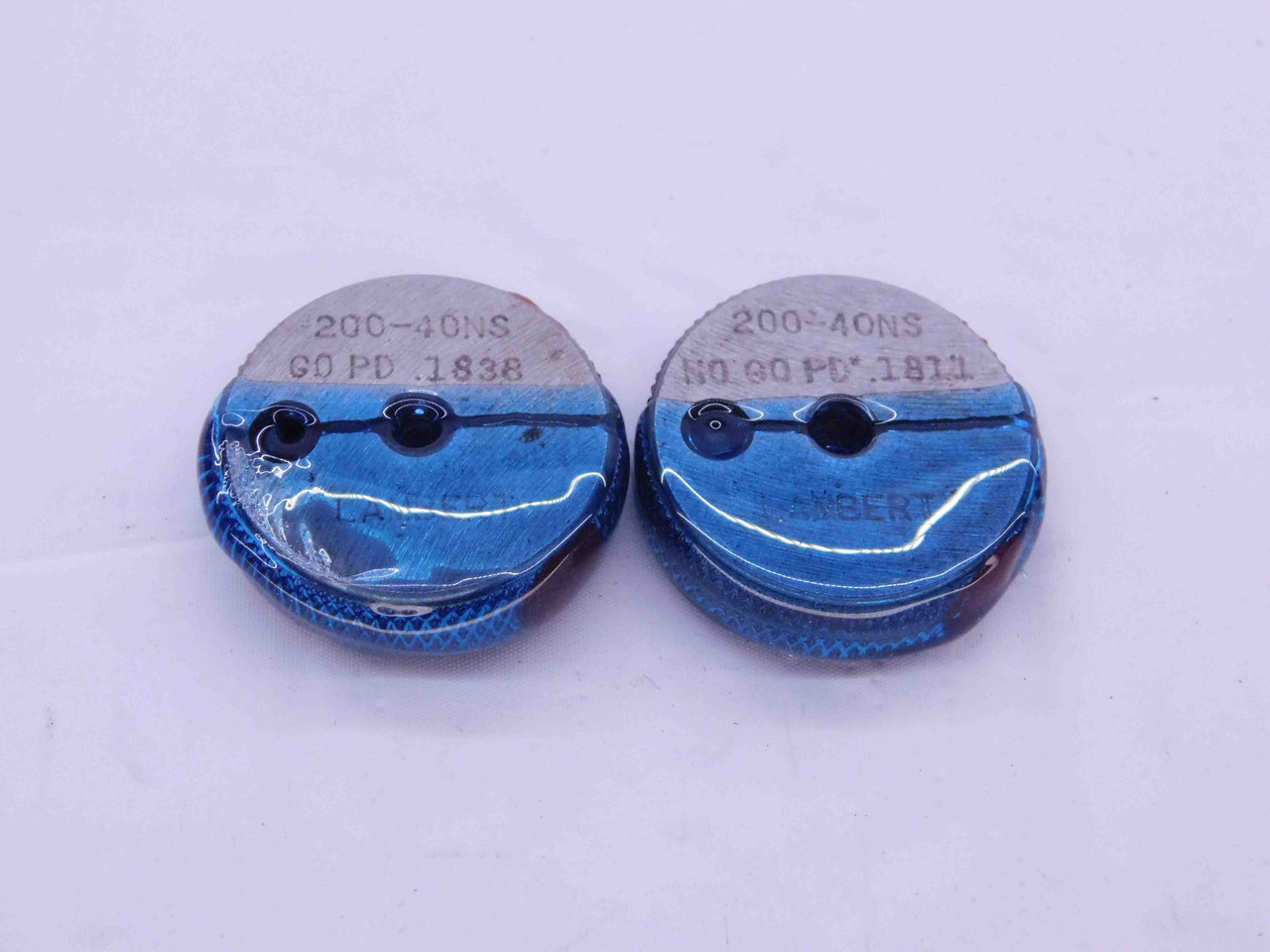 .200 40 NS THREAD RING GAGES .2 .20 .2000 GO NO GO P.D.'S = .1838 ...