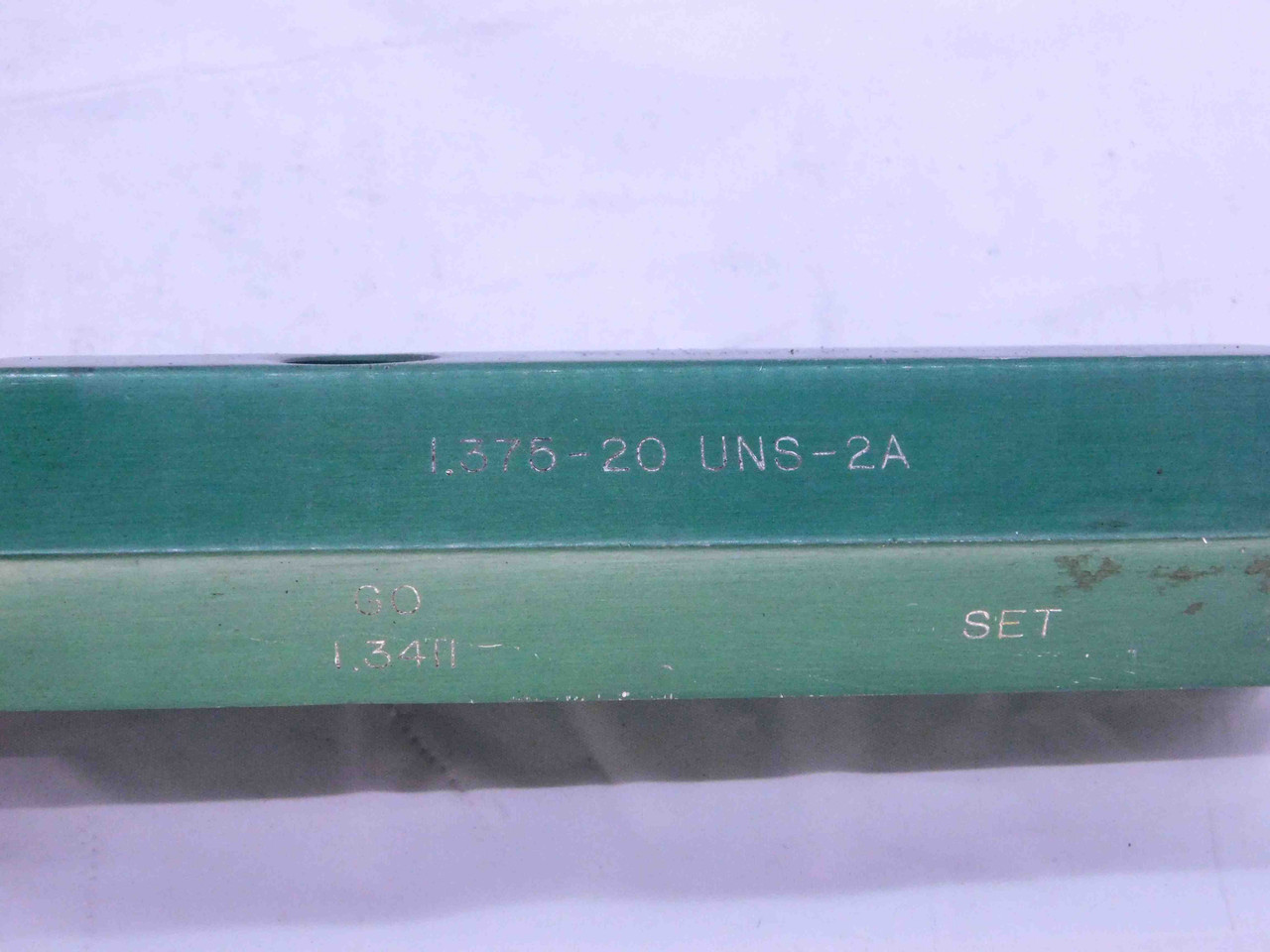 1 3/8 20 UNS 2A SET THREAD PLUG GAGE 1.375 1.3750 GO ONLY P.D. = 1.3411 ...