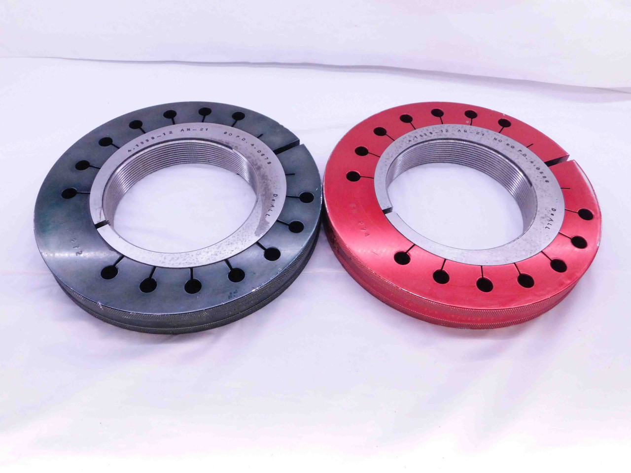 4.1339 12 AN 21 THREAD RING GAGES GO NO GO P.D.'S = 4.0679 & 4.0596 ...