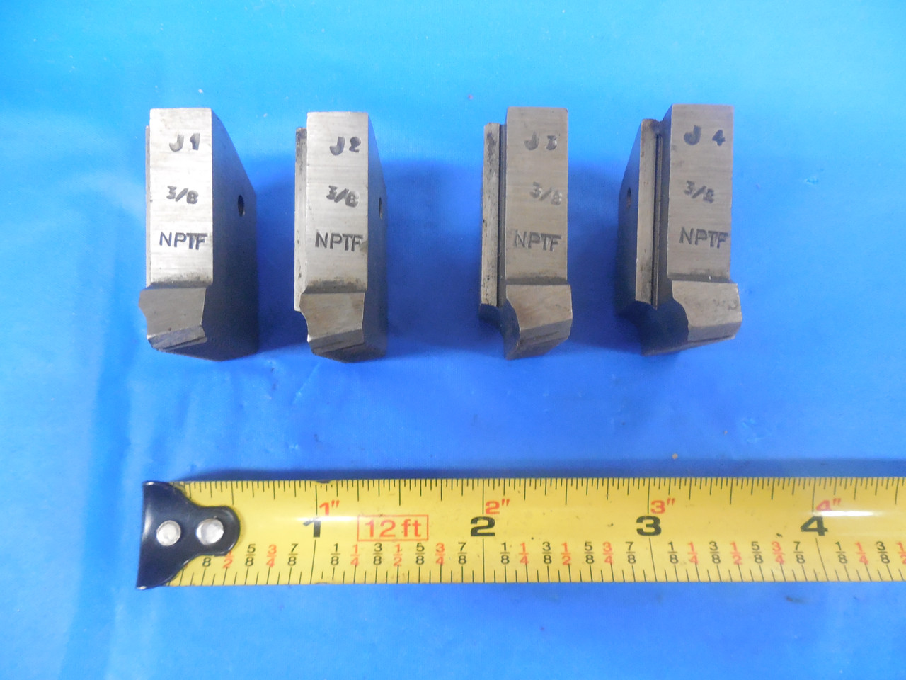 4PCS LOT OF 3/8 NPTF GEOMETRIC DIE HEAD CHASERS K STYLE J1, J2, J3, J4 ...