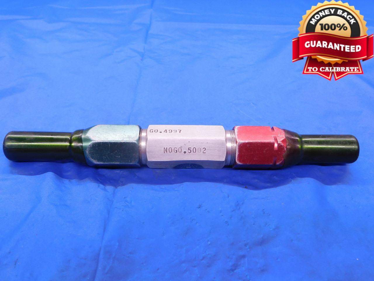 .4997 & .5002 PIN PLUG GAGE GO NO GO .5000 +.0002 OVERSIZE 1/2 12.705 ...