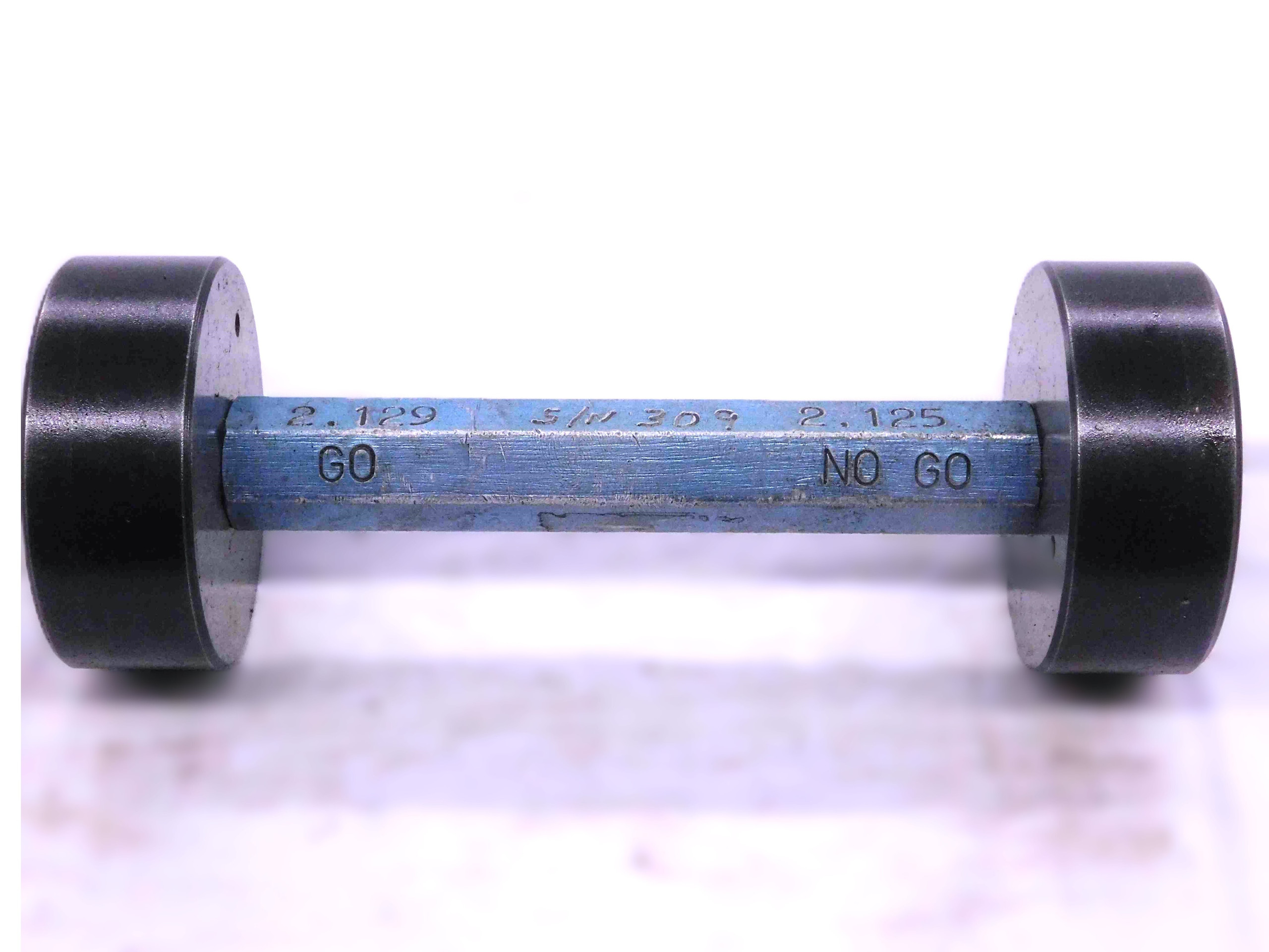 2.1290 & 2.1250 MASTER PLAIN BORE RING GAGES ONSIZE GO NOGO + HANDLE 2. ...