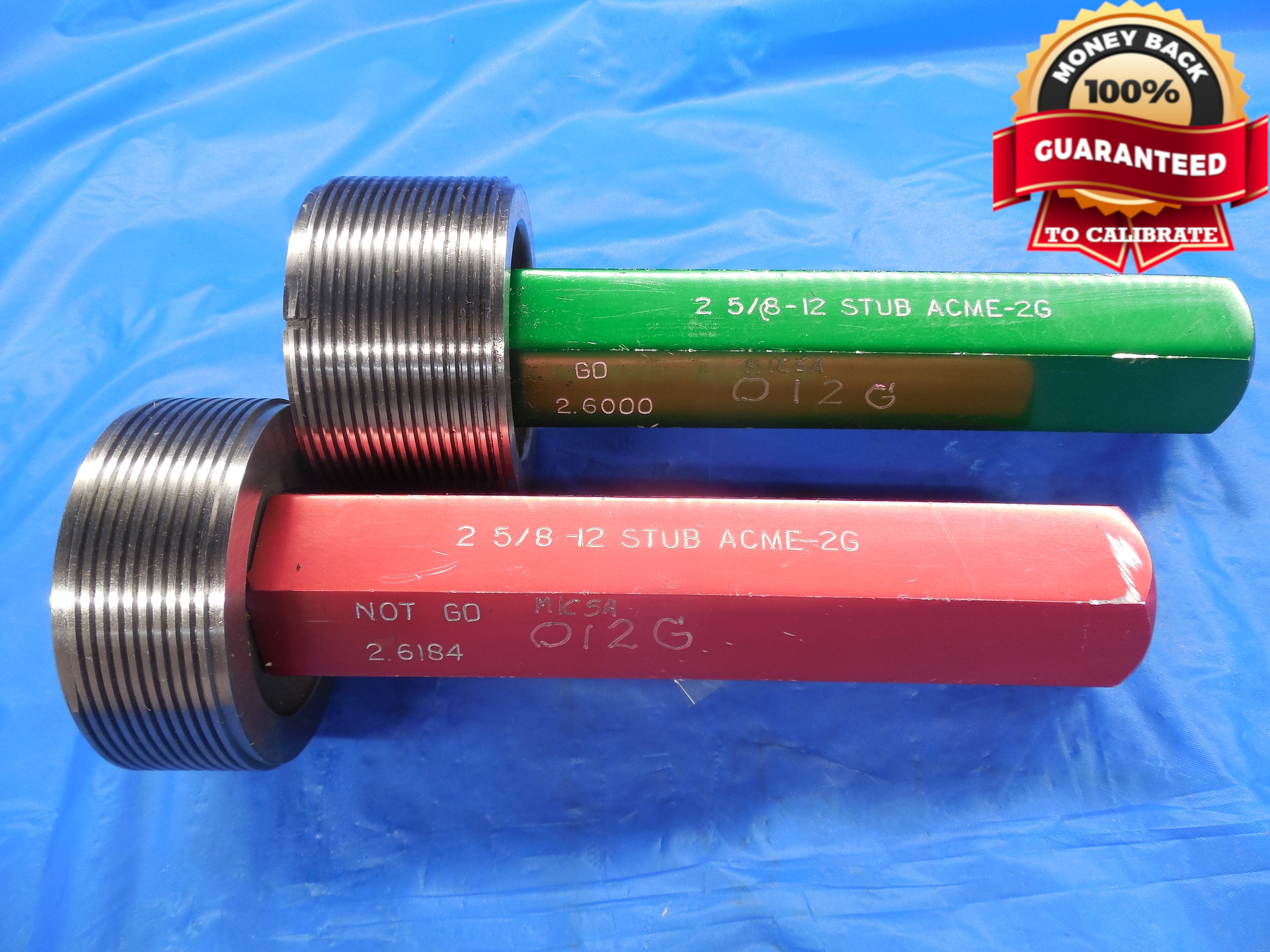 2 5/8 12 STUB ACME 2G Thread Plug Gage | DW10051BHTX | M & J Tooling LLC