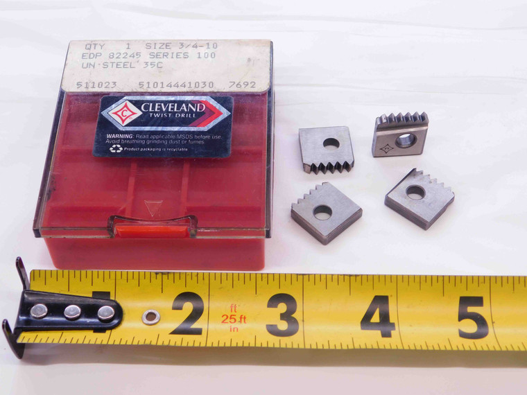 4pc SET CLEVELAND 3/4 - 10 SERIES 100 UN STEEL GEOMETRIC DIE CHASERS 35 ...