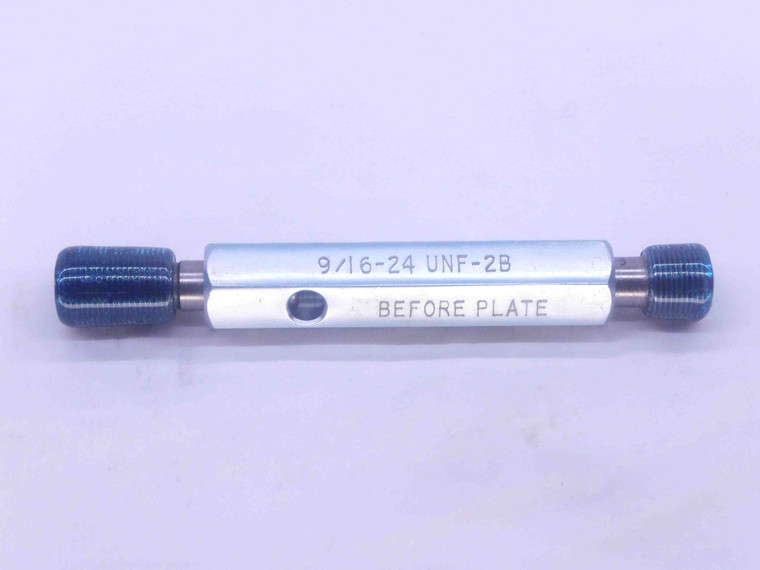 9/16 24 UNF 2B BEFORE PLATE THREAD PLUG GAGE .5625 GO NO GO PD'S = .5370 & .5413 - DW37130CT4 ...