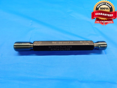 7/16 28 UNEF 2A SCREW CALIPER SET Thread Plug Gage | DW19971CE2 | M & J ...